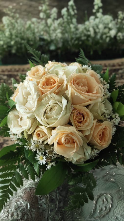 Precious Accessory in a Wedding Stock Photo - Image of peony, rose ...