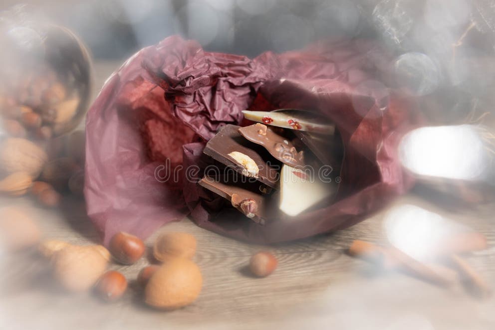 Precious Chocolate in Paper Stock Image - Image of dark, brown: 147569139