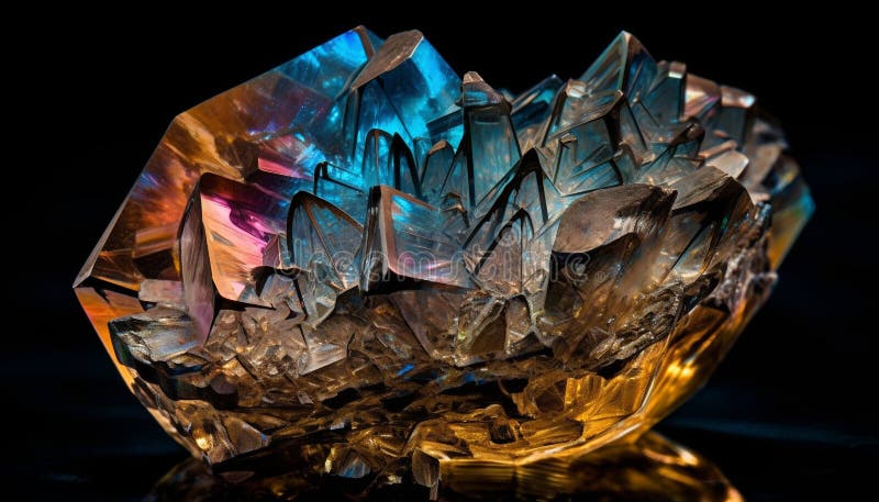 Precious Gem Illuminated, Multi Colored, Shiny, Generated by AI Stock ...