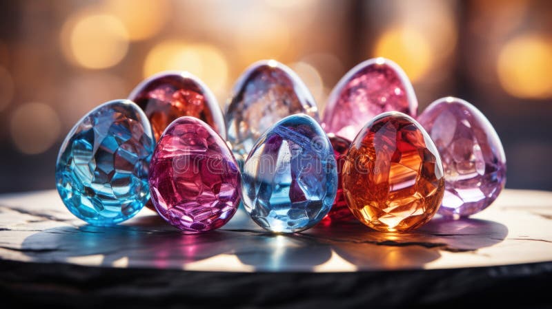 Precious Gemstone Easter Eggs, Spectrum of Colors, Springtime ...