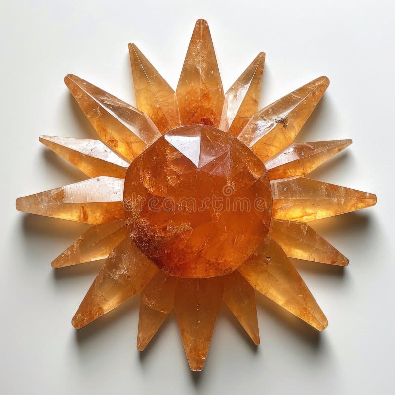 Precious Gemstone Sunstone on White Background Stock Illustration ...