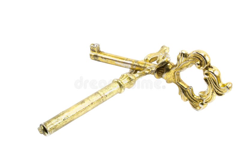 Precious Golden Ancient Keys Stock Image - Image of retro ...