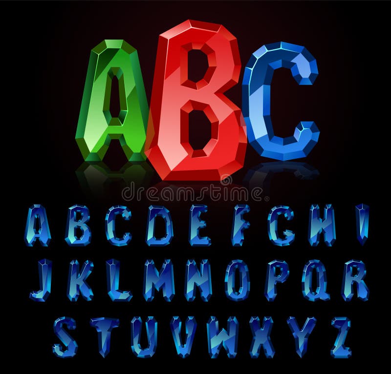 Precious letters sapphire stock vector. Illustration of precious ...