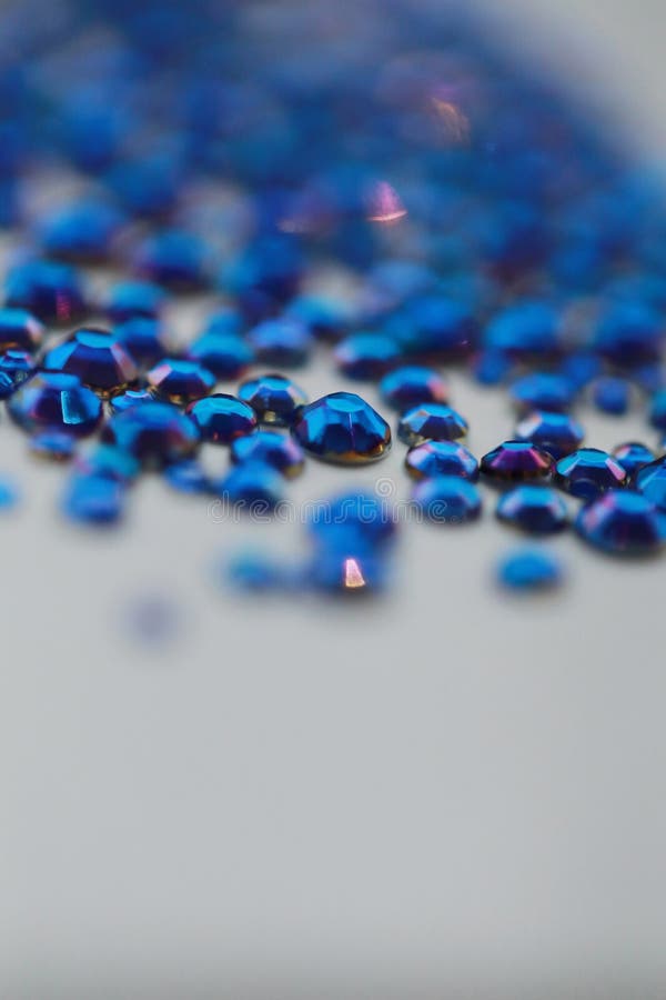 Precious Sparkling Blue Rhinestones Stock Photo - Image of diamond ...