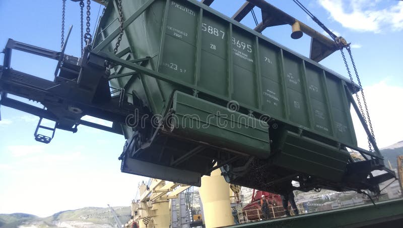 The Precipitation of Grain from the Car into the Hold of the Tanker ...