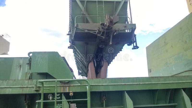 The Precipitation of Grain from the Car into the Hold of the Tanker ...