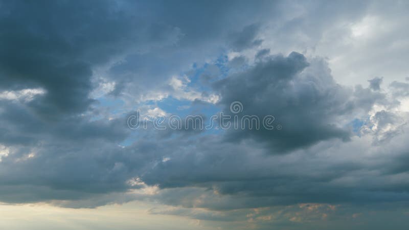 Precipitation Storm Front. Beautiful Rainy Dark Storm Clouds. Heavy ...