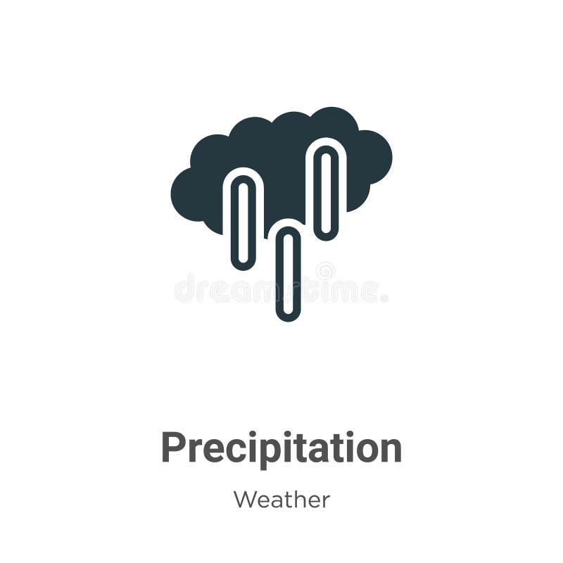 Precipitation Vector Icon On White Background. Flat Vector ...
