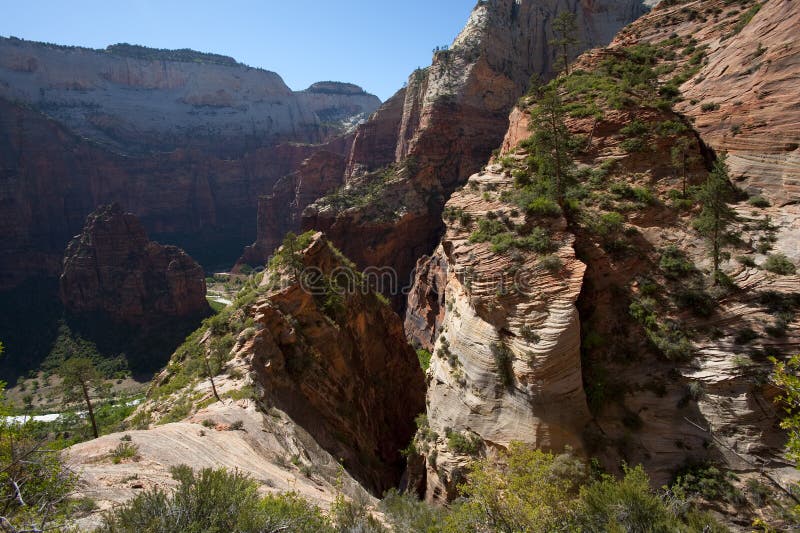Precipitous Rocks of Zion National Park Stock Image - Image of ...