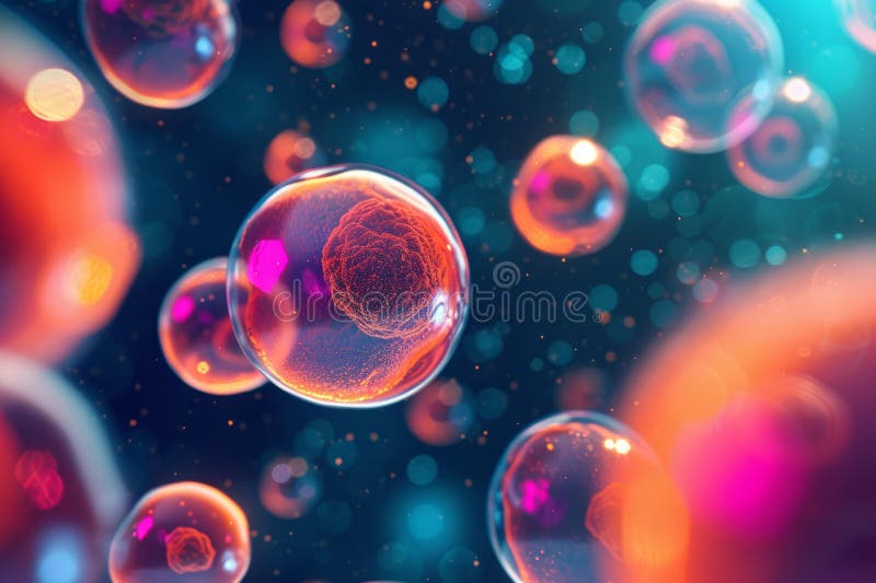 Precise Biologist Watch Cells. Generate Ai Stock Photo - Image of ...