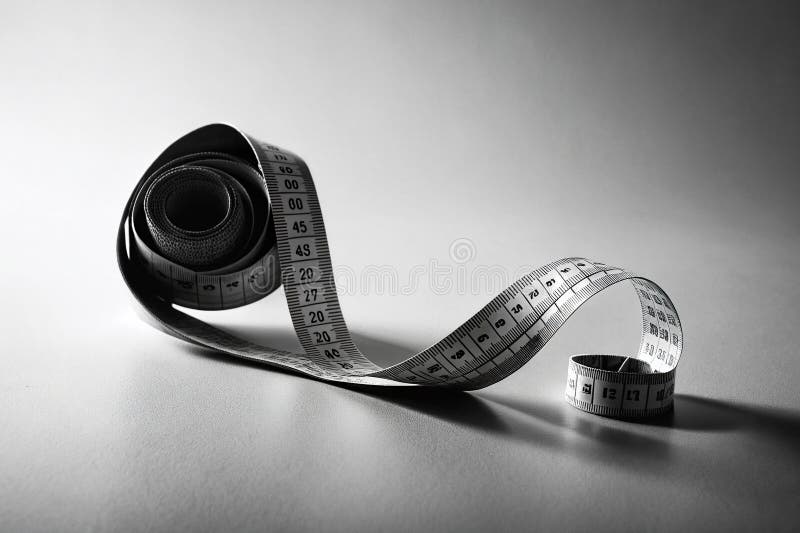 Precise Centimeter Tape Measure a Clean Minimalist Black and White ...