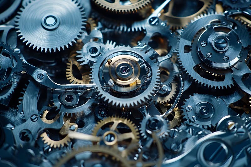 Intricate Clockwork Mechanism Stock Illustration - Illustration of ...