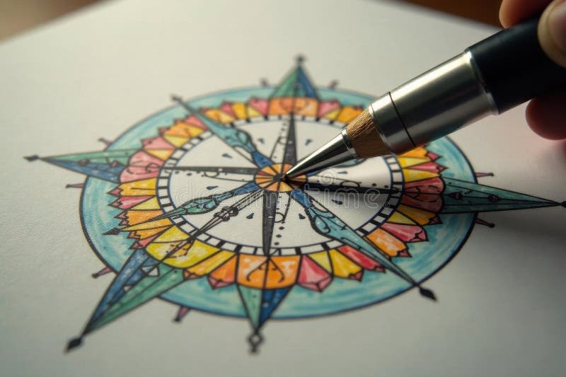 Precise Compass Drawing; Intricate Geometric Designs, Technical ...