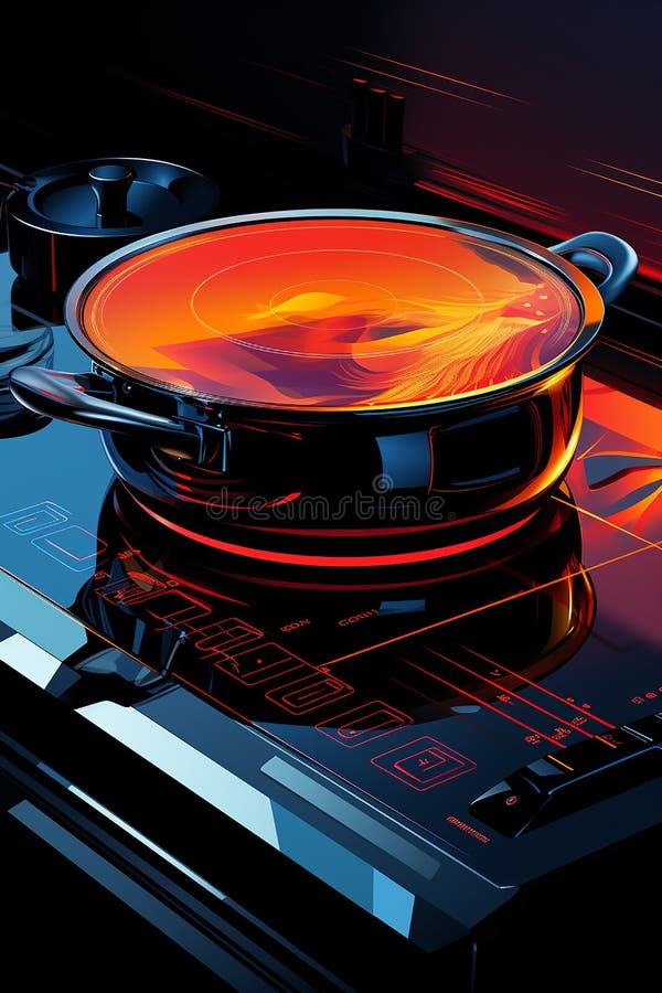 Induction Cooktop stock illustration. Illustration of living - 296378966