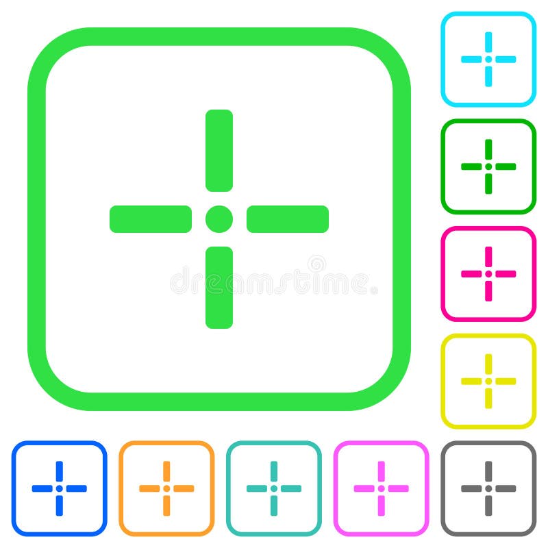 Precise Cursor Vivid Colored Flat Icons Stock Vector - Illustration of ...