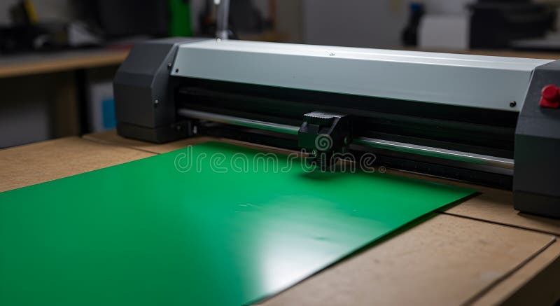 Precise Cutting of Green Material with Advanced Plotter on Table ...