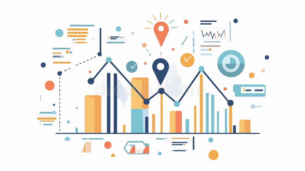 Precise Data Visualization with Location Pins and Flag, Analyzing Line ...