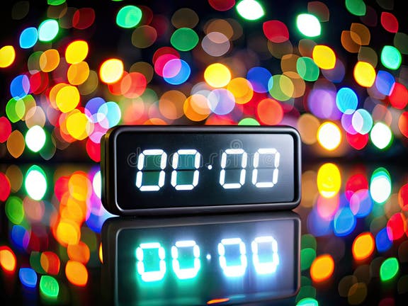 Precise Digital Countdown Timer at 000001 a HighDefinition Futuristic ...