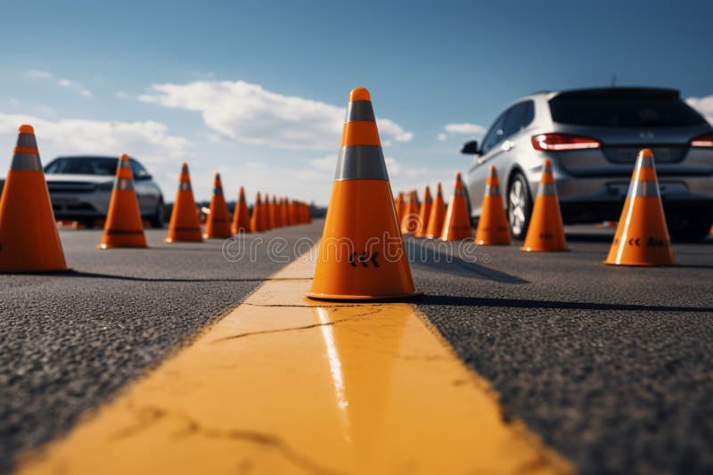 Driving Test Cones Stock Illustrations – 187 Driving Test Cones Stock ...