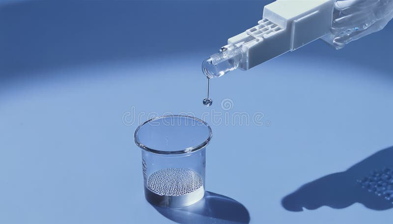 Precise Droplet Dispensing in a Laboratory Setting Stock Illustration ...