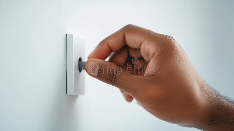 Precise Electrical Work Involving Socket Mounting, Professional Hands ...