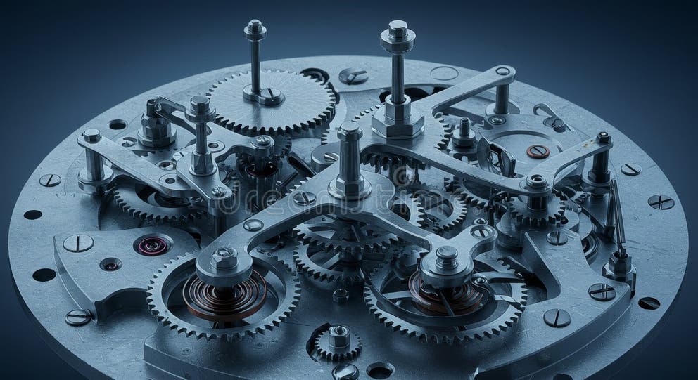 Precise Engineering Clockwork Mechanism Design Intricate Clockwork Gears Precise Engineering ...