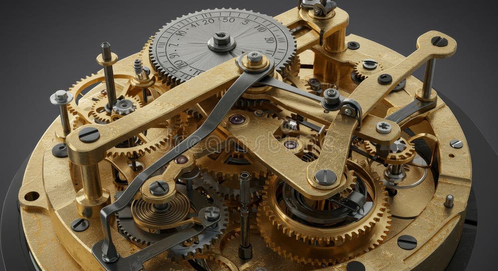 Precise Engineering Clockwork Mechanism Detail Intricate Clockwork ...
