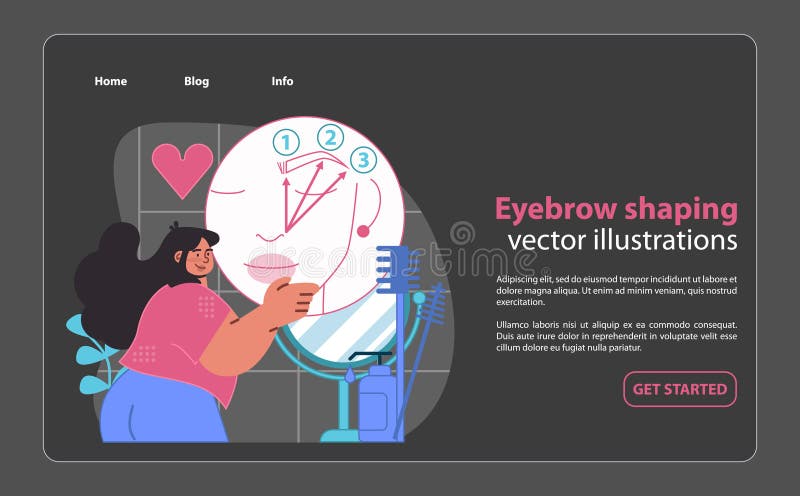 Precise Eyebrow Shaping Guide. a Stock Vector - Illustration of ...