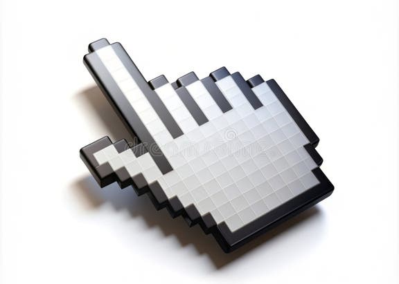 Precise Finger Click on Mouse Cursor Icon a Clean and Minimalist Studio ...