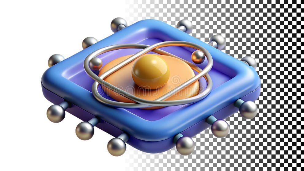 Geometric Atom Model, Science Structure, Physics Icon Png Transparent ...