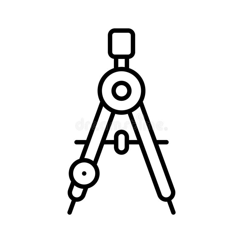 A Precise Geometric Compass Icon, Perfect for Indicating Drafting ...