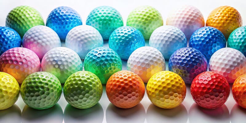 Precise Golf Ball Geometry on a Pristine White Background a Striking ...