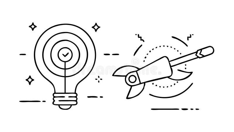 Precise Idea Targeting: Strategic Innovation. Vector Design Generative ...