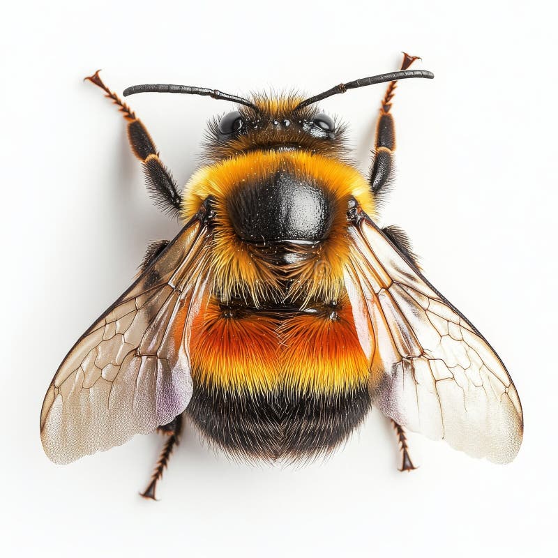 A Precise Image of a Honey Bee while Flying, Set Against a Light ...