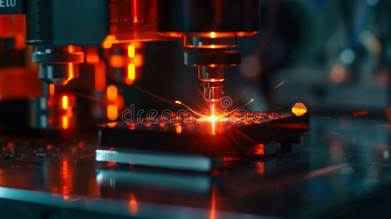 A Precise Image of a Laser Beam Being Directed Onto a Graphene Surface ...
