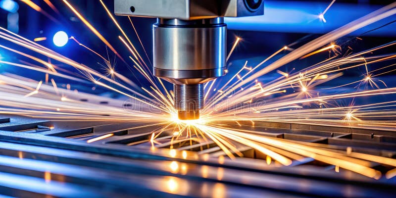 Precise Industrial Laser Cutting Sparks Illuminate the Manufacturing ...