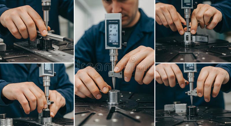 Precise Industrial Measurement with Digital Caliper Stock Illustration ...