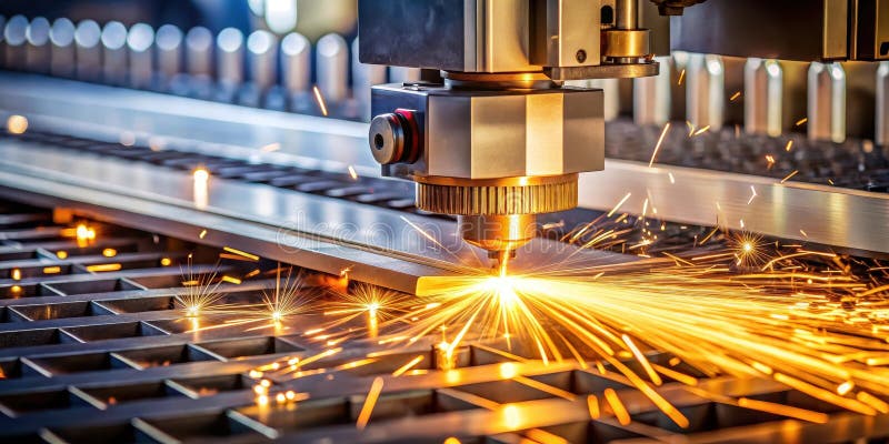 Precise Laser Cutting Machine in Action Metal Fabrication and ...