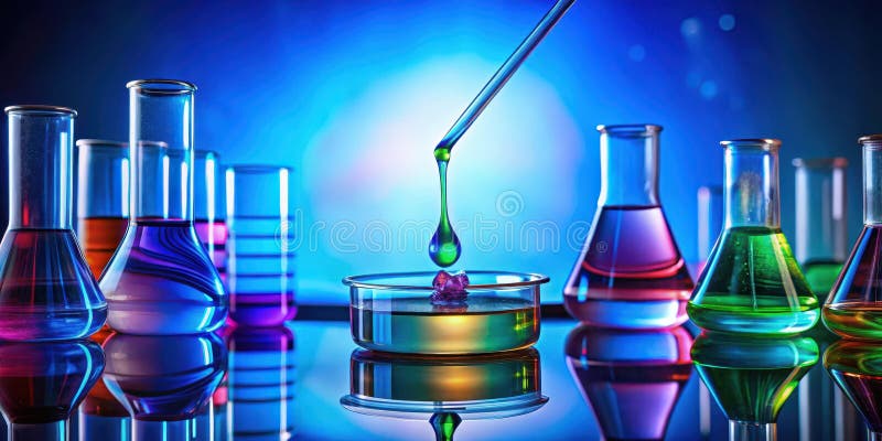 Precise Liquid Dispensing in a Modern Laboratory Setting with Colorful ...