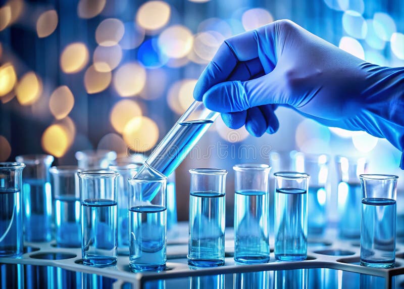 Precise Liquid Handling in a Laboratory Setting Scientist Carefully ...