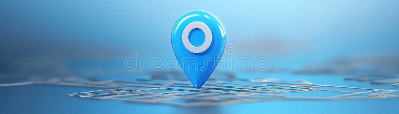 Precise Location Marking Blue Marker Indicates Specific Point on ...
