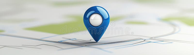 Precise Location Marking, a Blue Marker Pinpoints Destination on ...