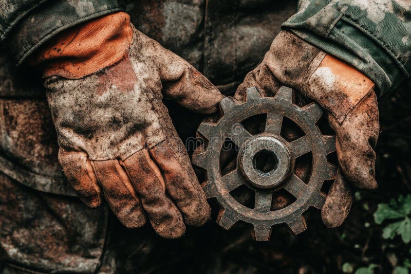 The Precise Mechanics of a Small Gear are Being Closely Examined in a Workspace Setting ...