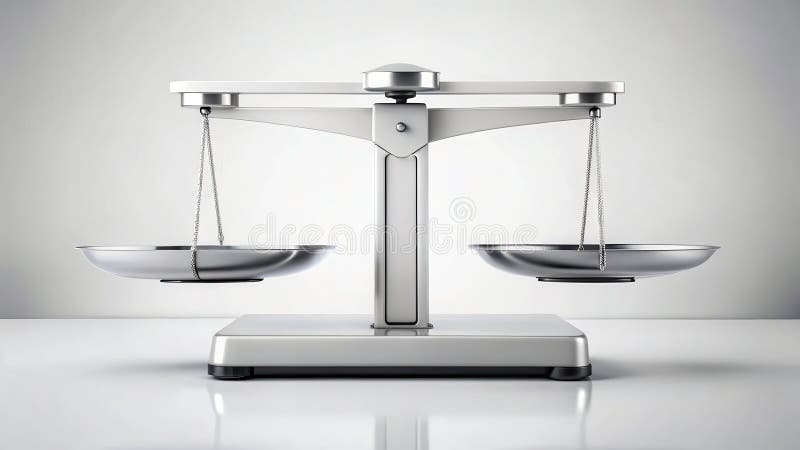 Precise Metal Balance Scale in Equilibrium a Symbol of Justice and ...