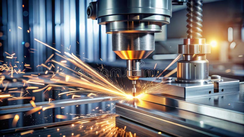 Precise Metal Fabrication Industrial Machine Sparks and Precision ...