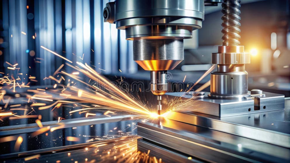 Precise Metal Fabrication Industrial Machine Sparks and Precision ...