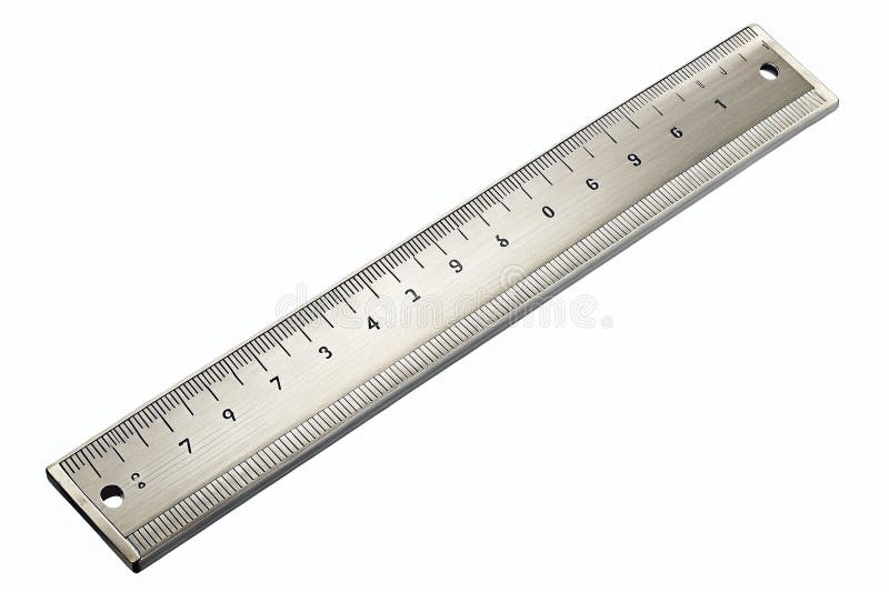 Precise Metal Ruler with Graduated Scale HighQuality Stock Image for ...