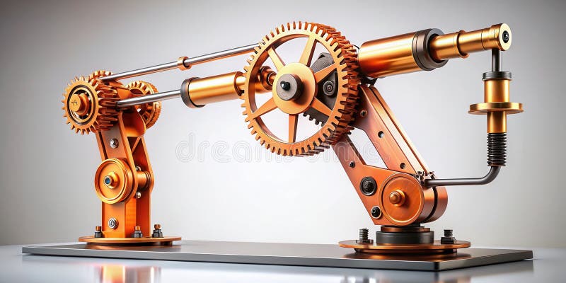 Precise Metallic Robotic Arm with Complex Gear System and Polished ...