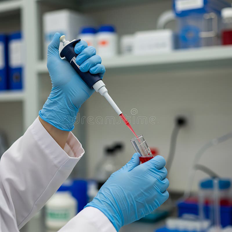 Precise Pipetting: a Lab Technician S Focused Work in a Sterile Setting ...