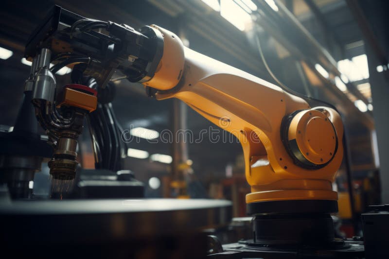 Precise Robotic Manipulator Machine Welding Hand at Factory S Assembly ...